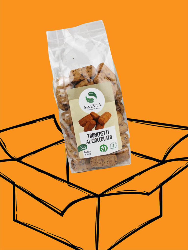 Tronchetti al cioccolato - biscotti bio - 500g - cartone 6 pz - SALVIA ...